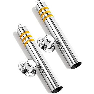 Parking Space Lock 2 Pack,Security Posts for Driveways with Padlock Stainless Steel Reflective Parking Barriers for Car Park Alley Entrance(600x76mm|Silver White)