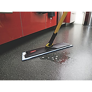 Rubbermaid Commercial Products, Standard Replacement Microfiber Pad - Use Wet or Dry/Dust Mop on Laminate/Hardwood/Tile Floors with Grout Lines - Washing Machine Safe, 18 Inch, Blue, FGQ40900BL00