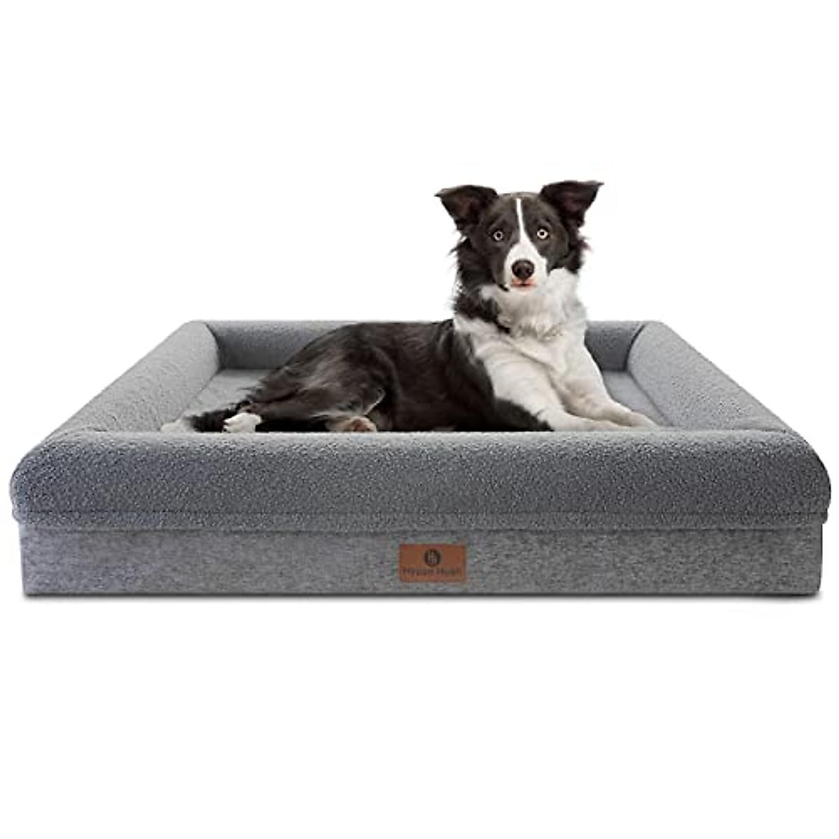 Hygge Hush Dog Beds for Large Dogs, Orthopedic Large Dog Bed Memory Foam Soft Portable Pet Sofa Waterproof Dog Bed Durable Pet Bed with Non-Skid Bottom and Washable Removable Cover