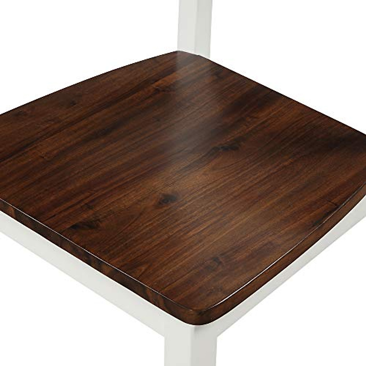 Harper & Bright Designs 6 Piece Dining Table Set with Bench, Wood Kitchen Table Set with Table and 4 Chairs, Ivory White and Cherry