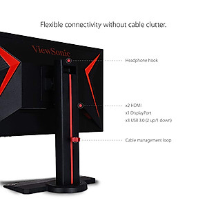 ViewSonic XG2402 24" 144Hz 1ms 1080p FreeSync, ColorX Mode Gaming Monitor HDMI, DisplayPort (Renewed)