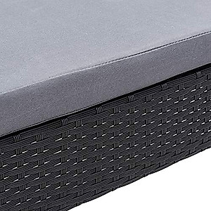 Casart Set of 4 Modern Wicker Rattan Conversation Set, Outdoor Patio Furniture Set for Yard, Garden and Poolside