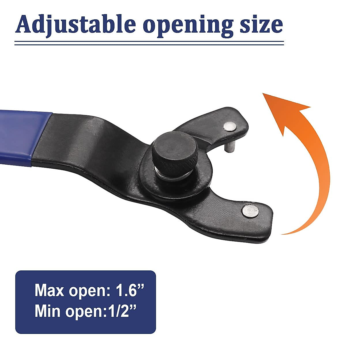 Seamaka Grinder Wrench Universal Adjustable Grinder Spanner ​Wrench,Lock-nut Grinder WrenchSuitable for 4 ",5", 6 ",7" and 9" Angle Grinders O-K-023-B