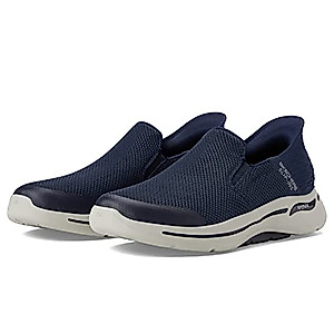 Skechers Men's Gowalk Arch Fit Slip-Ins-Athletic Slip-On Casual Walking Shoes with Air-Cooled Foam Sneaker, Navy, 10.5