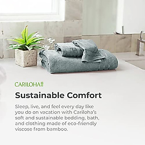 Cariloha 600 GSM Bamboo-Viscose & Turkish Cotton Hand Towel - Odor Resistant, Highly Absorbent - Includes 3 Hand Towels - Blush