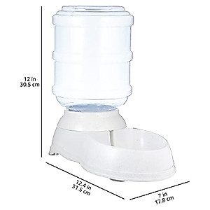 Amazon Basics Gravity Pet Waterer for Dogs and Cats, Small, 1 Gallon Capacity, Gray