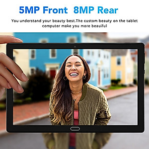 10.1 inch Tablet, Android 10 Tablet PC, 6+128GB, Octa Core, Support GPS, Bluetooth, 5G WiFi, 4G LTE Tablet for Kids Entertainment Gaming (Black)