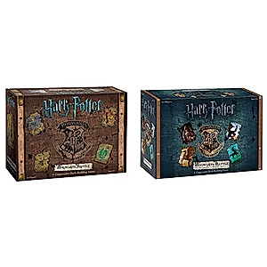 Harry Potter Hogwarts Battle A Cooperative Deck Building Game with USAopoly Harry Potter: Hogwarts Battle - The Monster Box of Monsters Expansion Card Game Bundle
