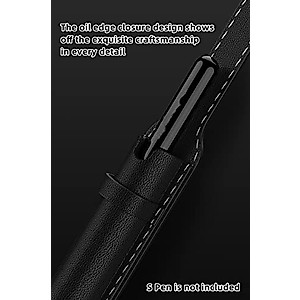BAILI for Samsung Galaxy S Pen Fold Edition Holster,Galaxy S Pen Universal Stylus Holder,Sleeve Carrying Leather Slot for Touch Stylus S Pen,S-Pen Fold Pro,Z Fold3, Z Fold4 Pen Protection-Brown