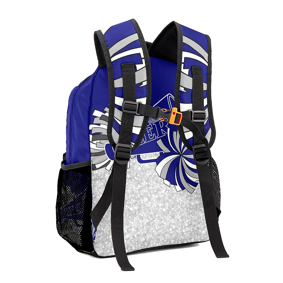 SunFancyCustom Custom Cheerleader Blue White Personalized Causual Shoulder Bag Sports Leisure Camping Backpack for Women Men