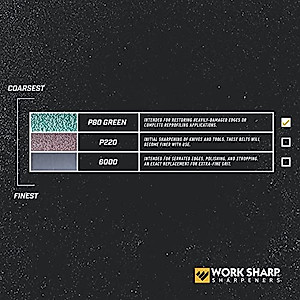 Work Sharp Knife & Tool Sharpener P80 Extra Coarse Grit Replacement Belt Kit WSSA0002703C Green