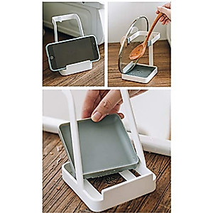 DRNKS Lid Rack Lid Racks for Kitchen Countertops, Sitting Racks for Pots, Racks for Soup Spoons with Water Tray Applicable to kitchen stove (Color : B)