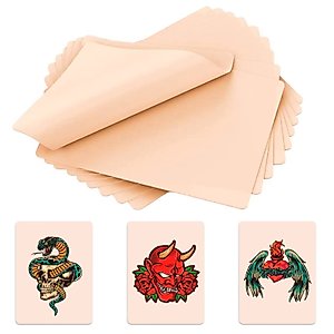 Blank Tattoo Skin Practice, 10Pcs Double Sides 8x6" Tattooing Skins Microblading Eyebrow Practice Skin for Tattoo Supplies,Tattoo Kit,for Beginners and Experienced Tattoo Artists