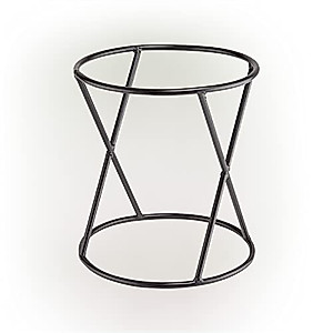 Alpine Corporation SLL1770HH Gazing Globe Metal Stand, 9" L x 9" W x 10" H, Black