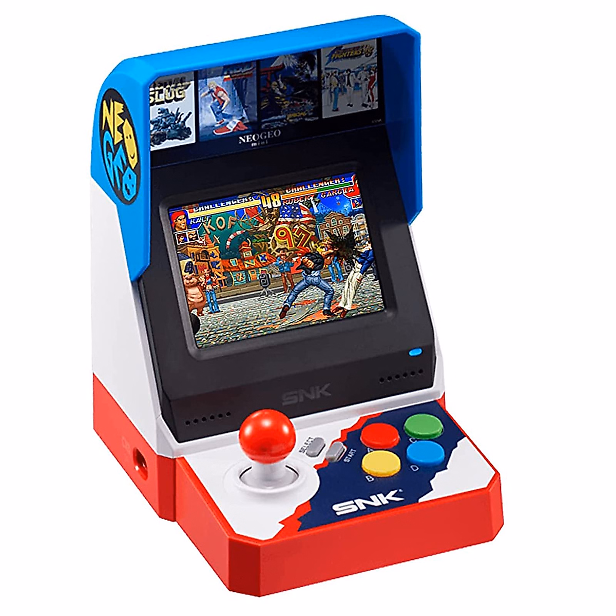 UNICO Neogeo Mini Arcade Japanese Version with 40 Pre-Loaded Classic SNK Games, 3.5' LCD Screen, HDMI and 2 Gamepad Ports