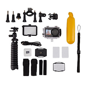 Vivitar 4K Ultra HD Action Camera Bundle Dual Screens, WiFi, 64GB SD, 2 Batteries, Waterproof Case, EIS & More
