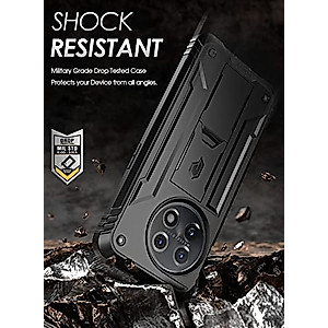 Poetic Revolution Case for OnePlus 11 5G 6.7"(2023), [20 FT Mil-Grade Drop Tested], Full-Body Rugged Dual-Layer Shockproof Protective Cover with Kickstand and Built-in-Screen Protector, Black