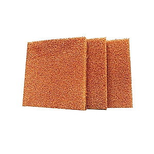 5PPI-130PPI Porous Foam Copper CU Metal Foam Sponge Copper (300×300×5mm, 1)