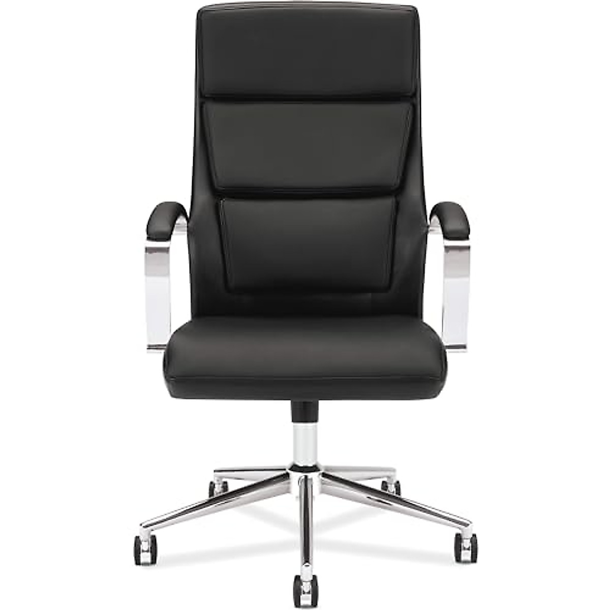 HON Executive Task Chair - High Back Leather Computer Chair for Office Desk, Black (VL105)