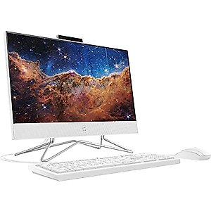 HP 2022 Newest All-in-One Desktop, 21.5" FHD Display, Intel Celeron J4025 Processor, 16GB RAM, 1TB PCIe SSD, Webcam, WiFi, HDMI, RJ-45, Wired Keyboard&Mouse, Windows 11 Home, White