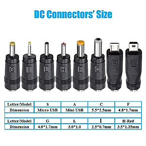 SoulBay 5V 2A Power Supply Adapter 10W AC100-240V to DC 5 Volt 2Amp Versatile Charger Cord with 8 Plugs for USB Hub TV Box Tablet Camera Speaker GPS Webcam Router and More 5vdc Electronics, 5FT