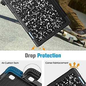 Fintie Slim Case for Samsung Galaxy Tab S6 Lite 10.4 Inch 2024/2022/2020 with Built-in S Pen Holder, Soft TPU Smart Stand Back Cover Auto Wake/Sleep, Composition