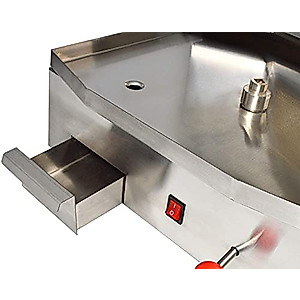 NJTFHU Shawarma Machine with 3 Burners Roaster Kitchen Kebab Grill Propane Gyro Machine Automatic Rotation for Restaurant Kitchen Garden