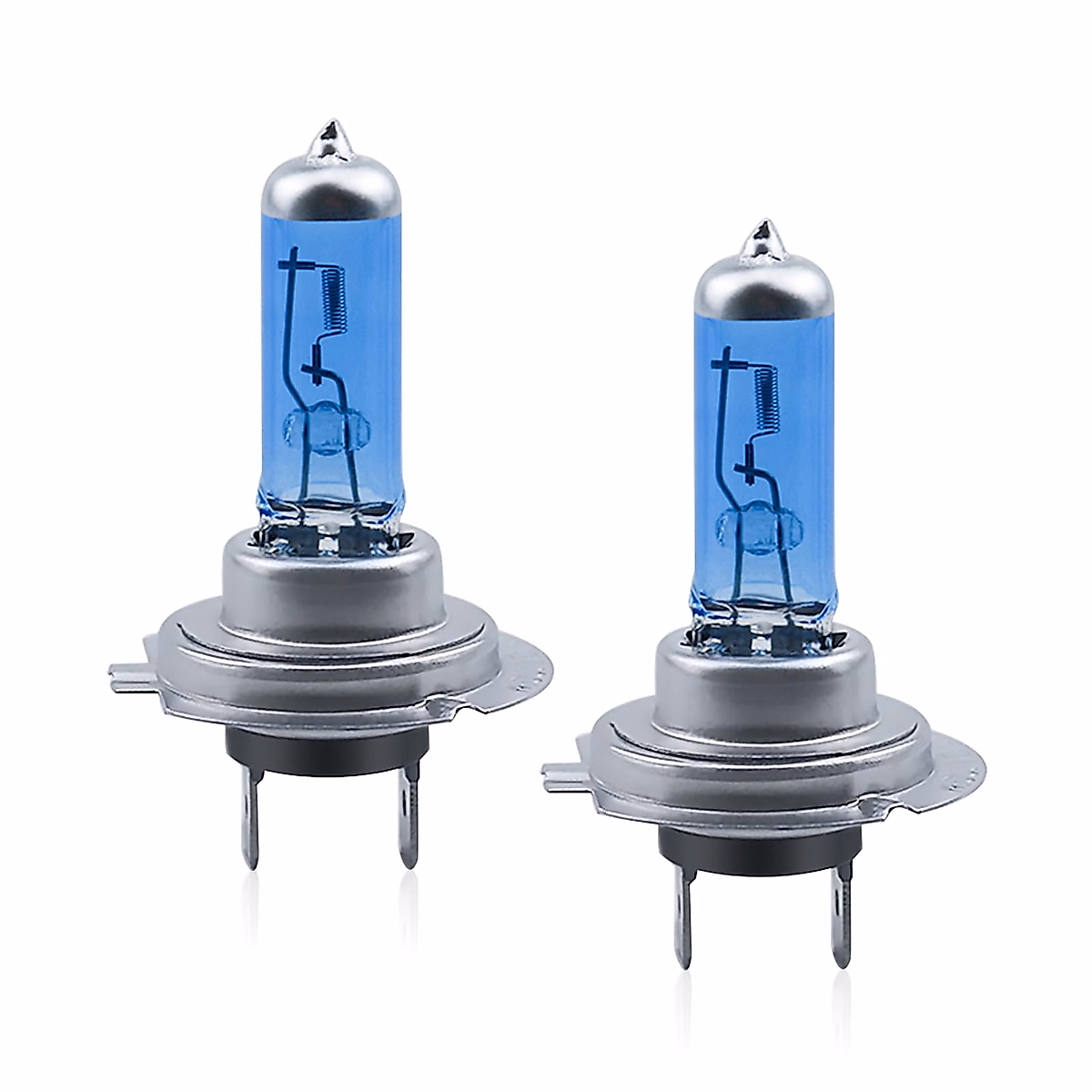 Gseigvee 2 PCS Car H4 Halogen Light Bulb, 12V 100W 850LM Ultra-white Front Fog Bulb, High-performance High Beam Low Beam Replacement, Universal Lighting Accessories for Most Cars (White)