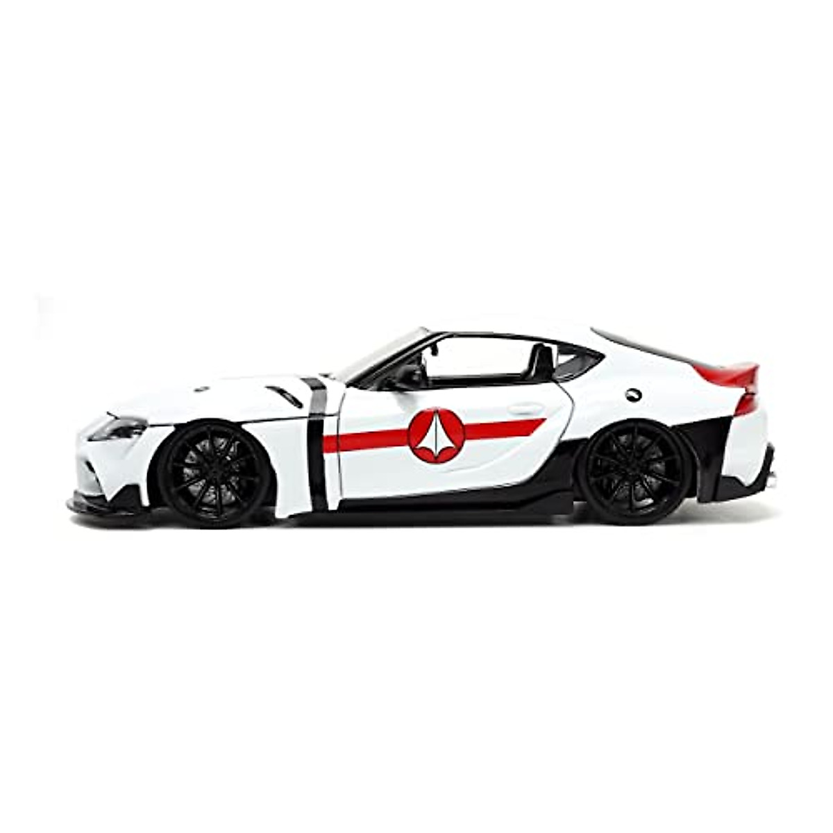 Robotech 1:24 2020 Toyota Supra Die-cast Car & 2.75" Rick Hunter Figure, Toys for Kids and Adults