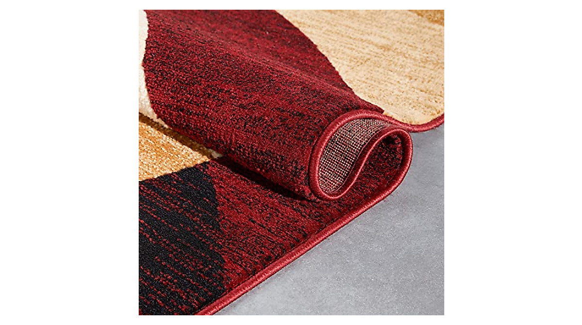 Well Woven Dulcet Bingo Rug - Modern Red Geometric Area Rug