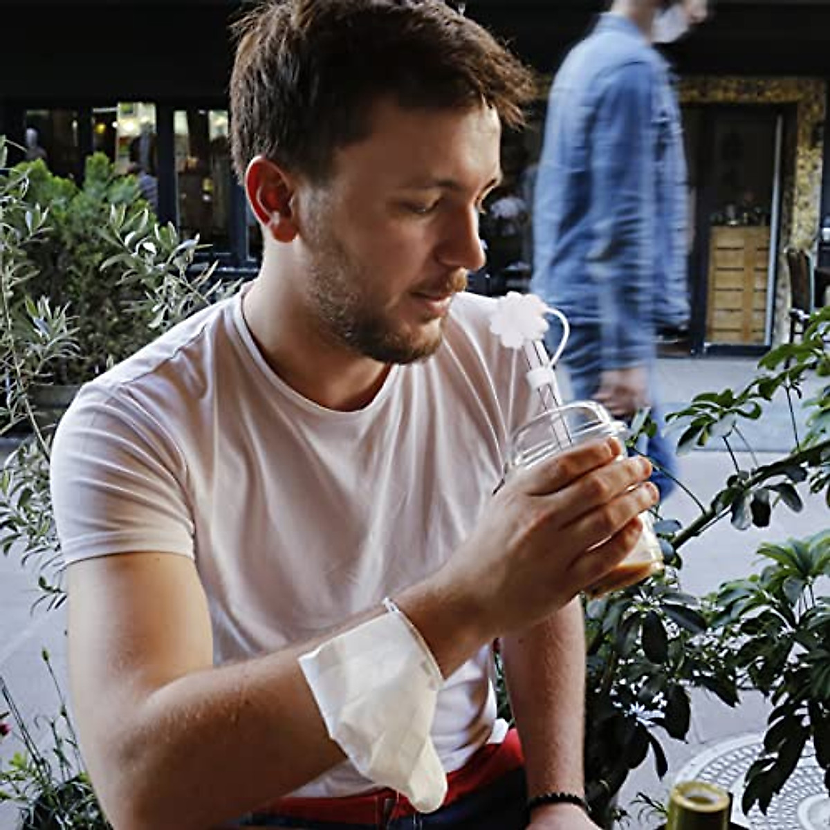 ABOOFAN 2Pcs Silicone Straw Covers Cap Reusable Drinking Straw Tips Lids Cute Straw Topper for Reusable Straws