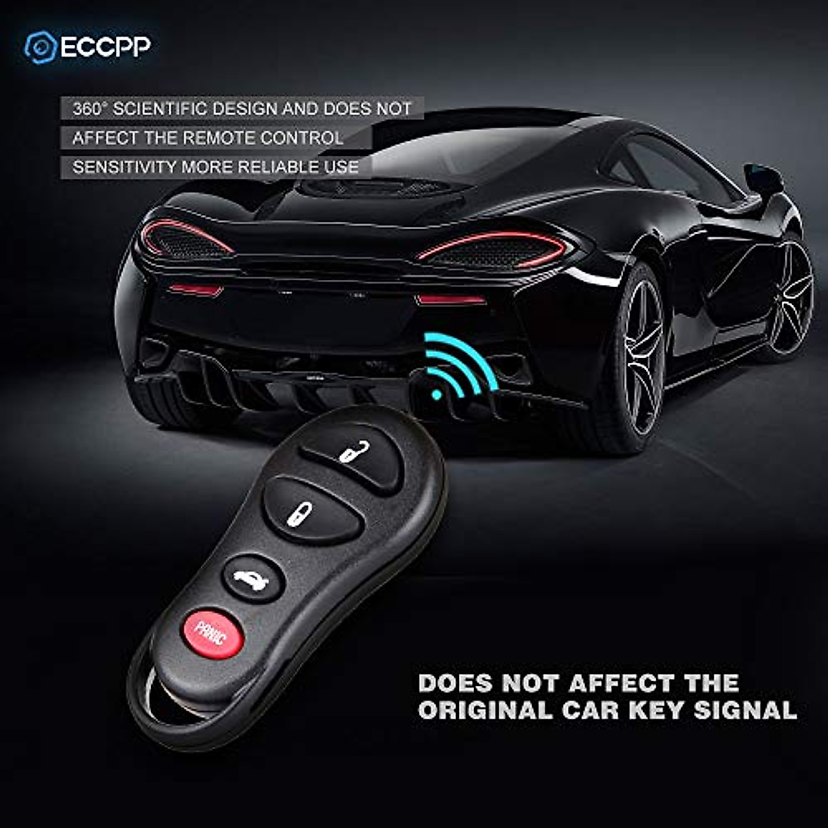 ECCPP for Jeep Liberty Keyless Entry Remote Key Fob for Jeep for Dodge Series GQ43VT17T (Pack of 2)