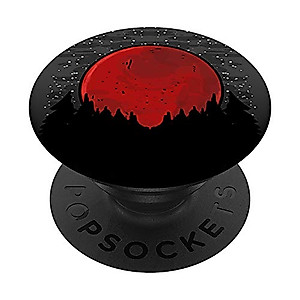 Red Blood Moon Black Night Sky Lunar Eclipse Space Gift PopSockets PopGrip: Swappable Grip for Phones & Tablets