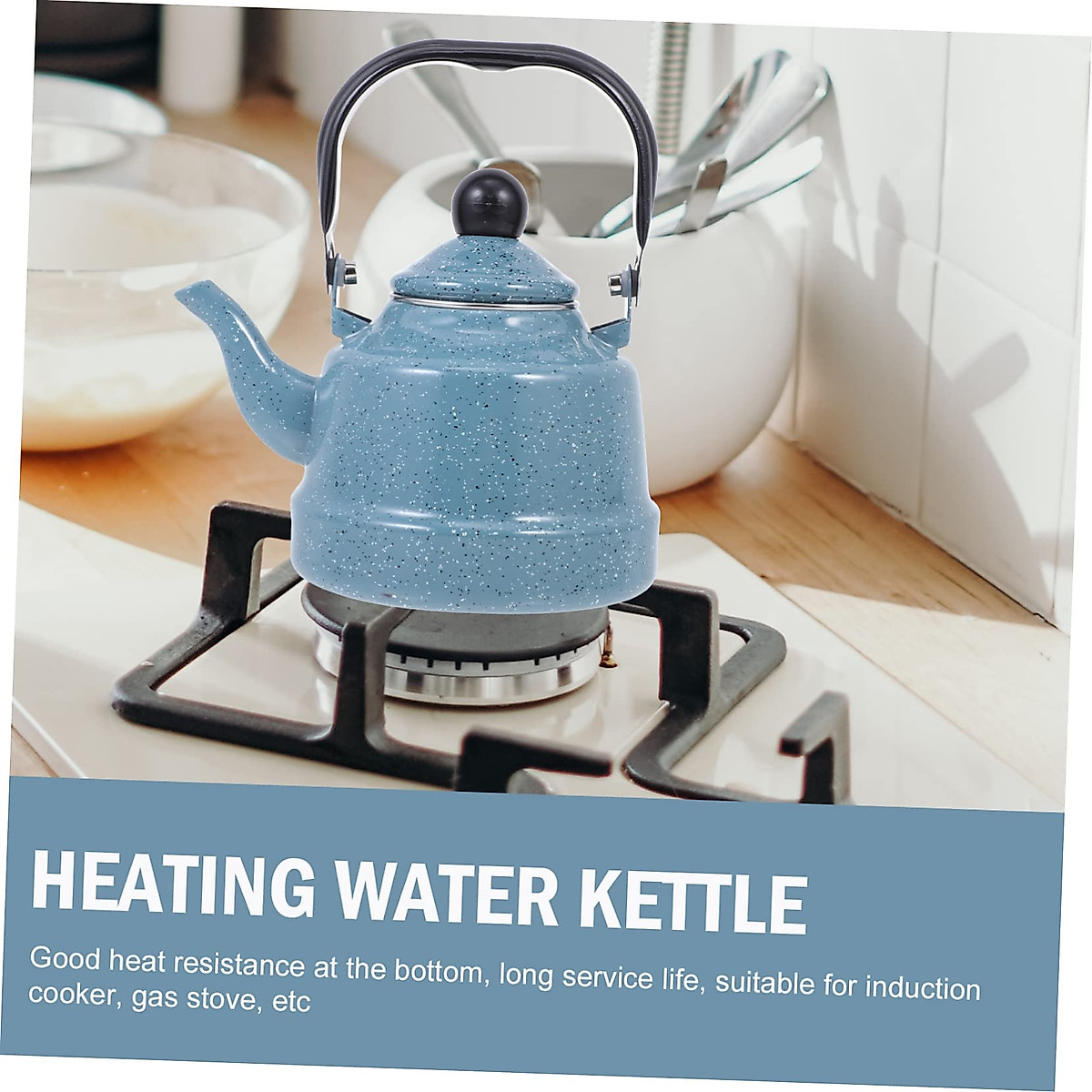 ABOOFAN 2pcs Enamel Kettle Gas Kettle Enamel Teapot Enamel Tea Kettles Drip Teapot China Teapot Insulated Teapot Pottery Teapot Stainless Steel Stovetop Kettle Office Soup Pot Insulation