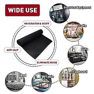 MODIGT 40" x 70" High Grade - Underfelt Carpet for RV, Boat, Truck, Speaker Box, Door Liner, Desk (Black)