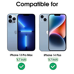 Arae Screen Protector Compatible with iPhone 13 Pro Max / 14 Plus, HD Tempered Glass Anti Scratch Work with Most Case, 6.7 inch, 3 Pack