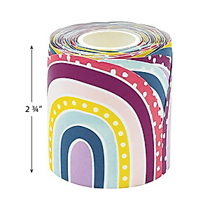 Teacher Created Resources Oh Happy Day Rainbows Die-Cut Rolled Border Trim - 50ft - Decorate Bulletin Boards, Walls, Desks, Windows, Doors, Lockers, Schools, Classrooms, Homeschool & Offices