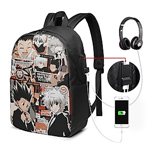 Men Women Packable Backpack with USB Charging Port, Anti Dust Compartment School Bag, Rucksack Daypack for Outdoor Running Laptop