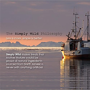 Simply Wild Cod Skins Alaskan Cod Fish Training Treats for Dogs-Dehydrated Fish, All Natural Human Grade Skins - Low Fat Treat Sustainably Sourced in USA (6.6 Oz)