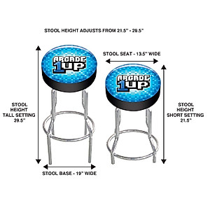 Arcade1Up Adjustable Stool, 21.5" to 29.5" - Electronic Games