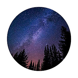 Milky Way Starry Night Forest Nebula Celestial Stars PopSockets Swappable PopGrip