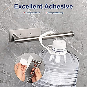 NearMoon Self Adhesive Hand Towel Holder/Towel Ring, Stainless Steel Hand Towel Bar Rustproof Stick on Wall-Towel Rack for Bathroom/Kitchen, Adhesive and Wall Mounted (9 Inch-Round, Brushed Nickel)