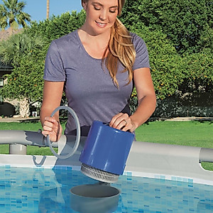Bestway 58233E 800 GPH Above Ground Swimming Pool Surface Skimmer Debris Cleaner with Quick Set Up & Adjustable Mounting Bracket for Customized Height