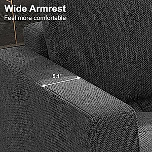 Belffin Fabric Side Armrest for Sectional Modular Couch Armrest Module for Modular Couch Sectional Sofa Dark Grey