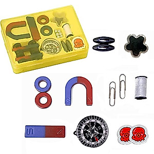 AOMAG Physics Science Magnets Set for Education Science School Classroom Experiment Tools for Kids Including Bar/Ring/Horseshoe/Compass Magnets