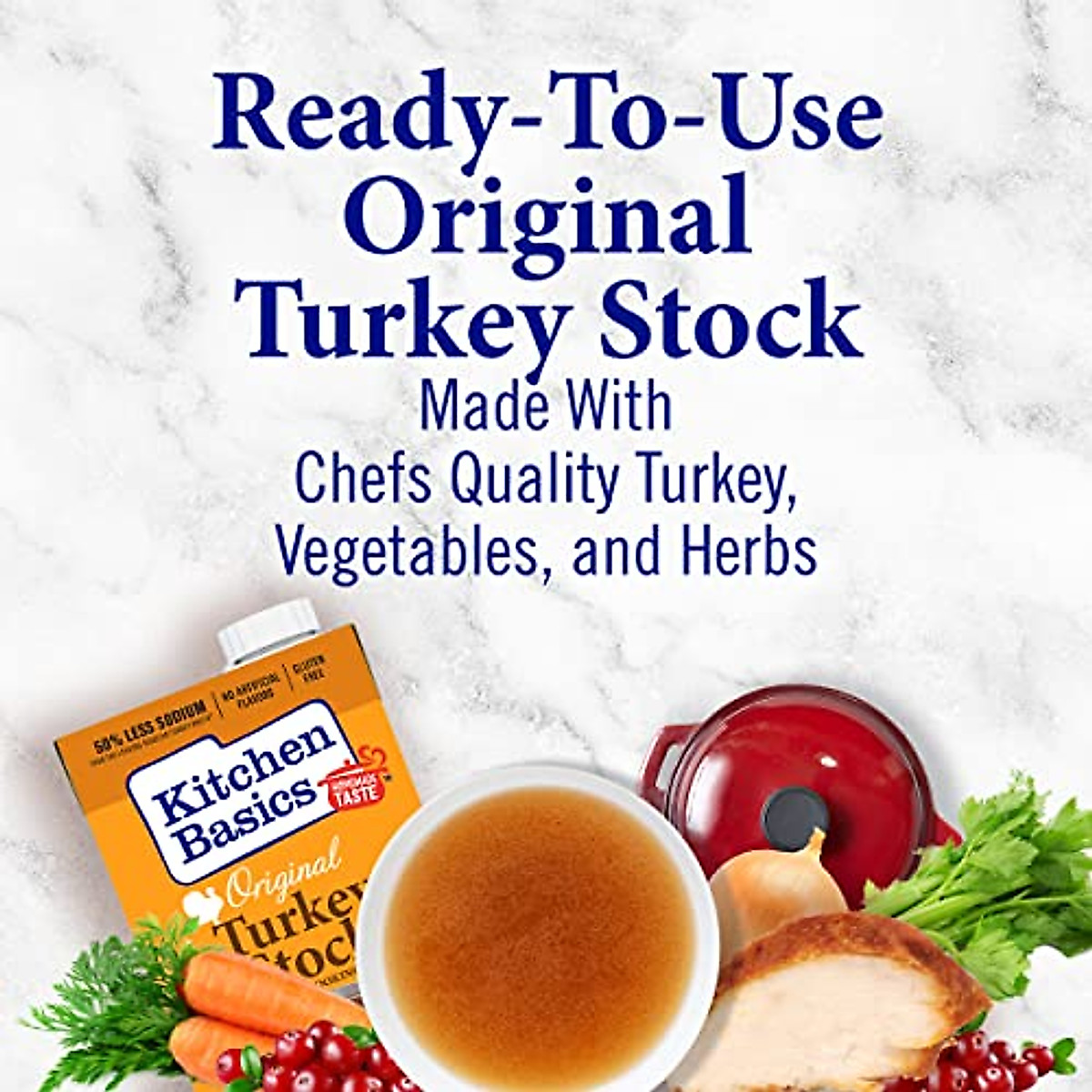 Kitchen Basics Original Turkey Stock, 32 oz Carton, (Pack of 12)
