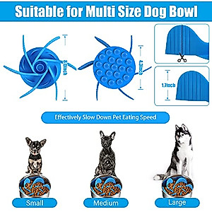 Slow Feeder Dog Bowls Insert, Dog Slow Feeder Bowl with Strong Suction Cups for Medium Small Size Dog, Compatible with Regular Bowls to Slow Down Eating