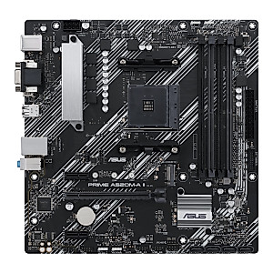 ASUS Prime A520M-A II/CSM AMD AM4(3rd Gen Ryzen) microATX Commercial Motherboard(ECC Memory,M.2 Support,1Gb Ethernet, DP/HDMI 2.1/D-Sub, 4K@60HZ, USB3.2 Gen1Type-A, ARGBheader with AURAsync)