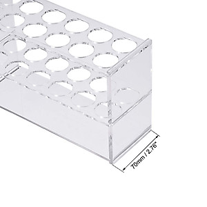 uxcell Acrylic Test Tube Holder Lab Stand Rack 2x6 Wells for Centrifuge Tubes Clear