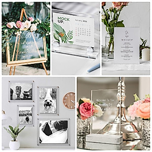 5 Pack 12”x16” x0.04” Clear PET/Plexiglass Sheet, INDSTONE Transparent Flexible Plastic Sheet 12x16, Clear Plastic Sheet for Crafts, Picture Frames, Painting, Sign Blank